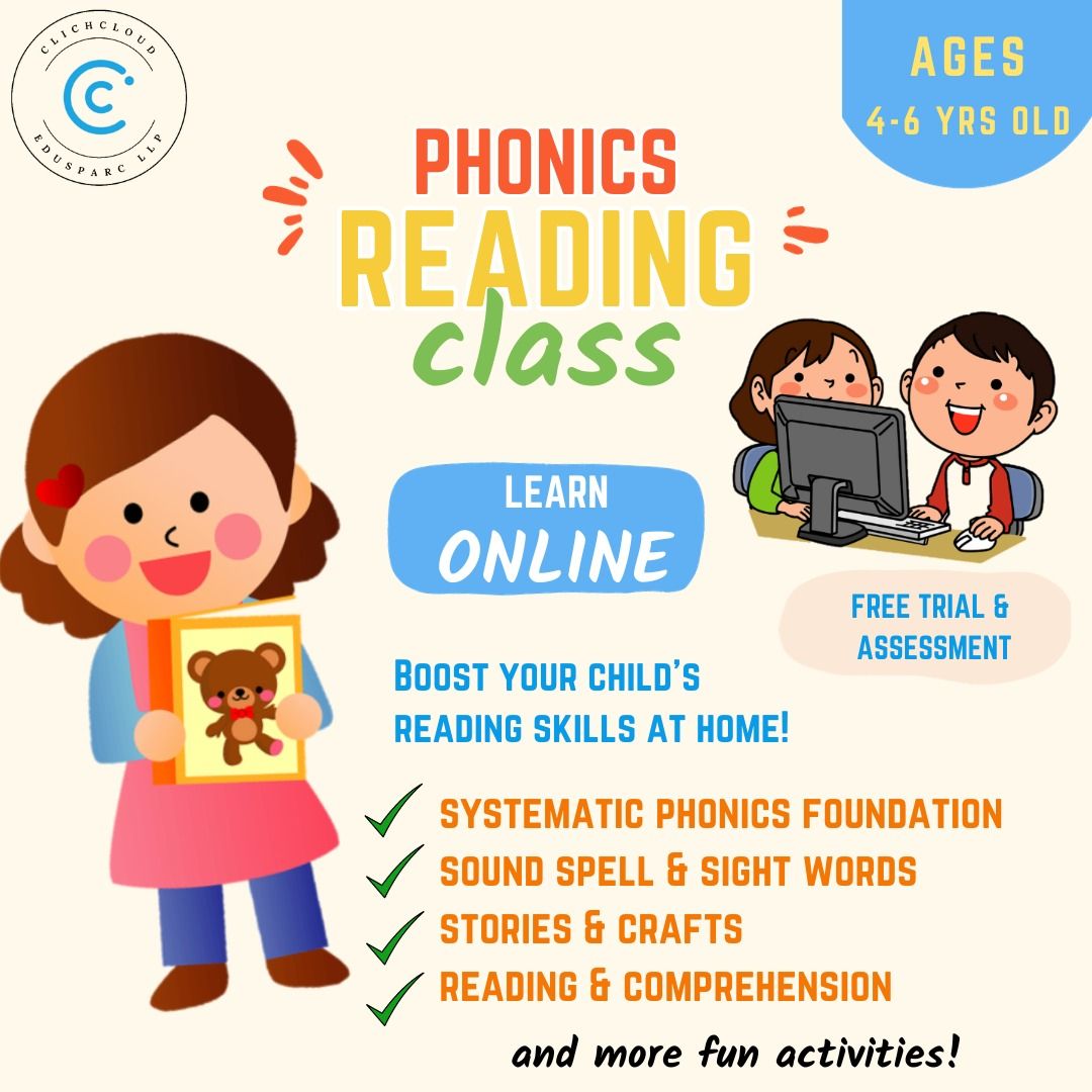 Phonics and Reading Online Class Nursery/K1/K2 , Learning & Enrichment ...