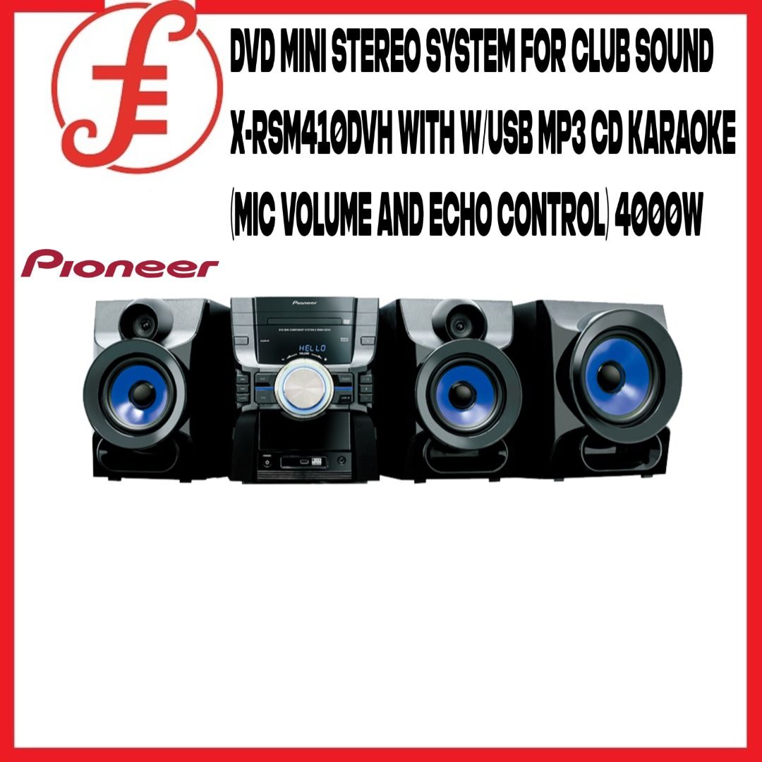 Pioneer DVD Mini STEREO System for Club Sound X-RSM410DVH WITH w/USB ...