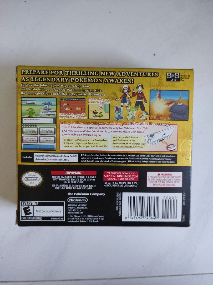 Pokemon Heartgold with Pokewalker, Video Gaming, Video Games, Nintendo ...