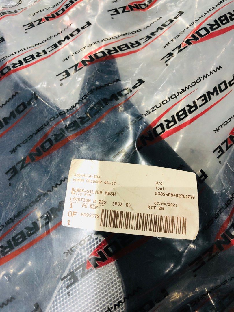 Honda CB1000R 2008 - 2017 Powerbronze Bellypan Matte Black W/ Silver ...