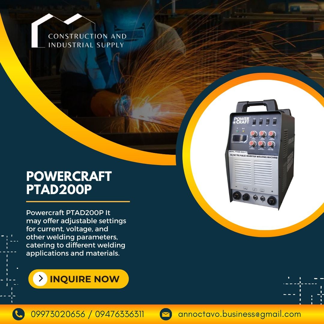 Powercraft AC/DC TIG Inverter Welding Machine PTAD 200P | Multi Process ...