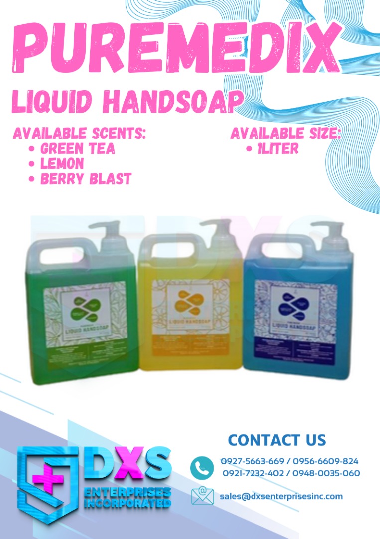 PUREMEDIX LIQUID HAND SOAP- 1 LITER PUMP, Furniture & Home Living ...