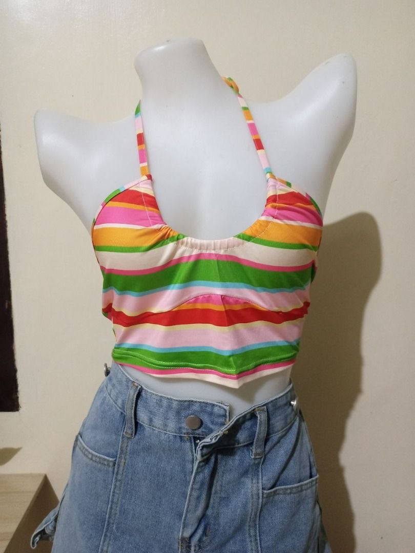 Rainbow Spaghetti, Women's Fashion, Tops, Sleeveless on Carousell