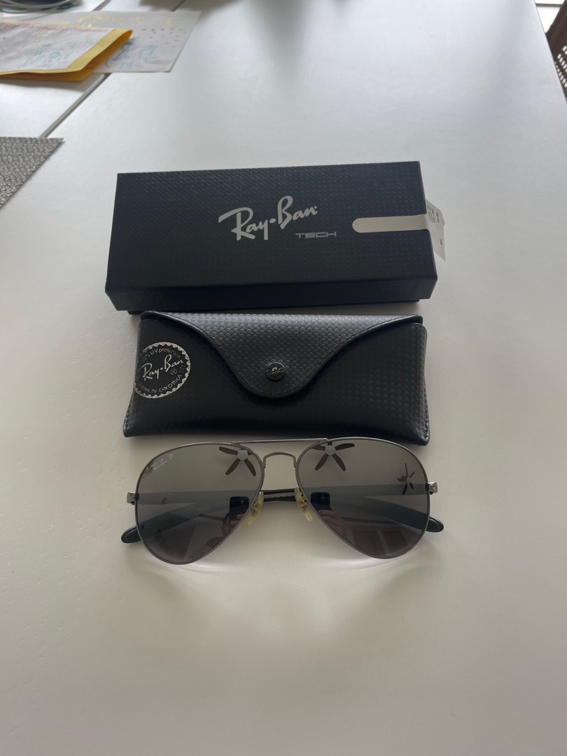 Ray Ban Aviator Sunglasses Polarised carbon fibre RB8307. Aviators ...