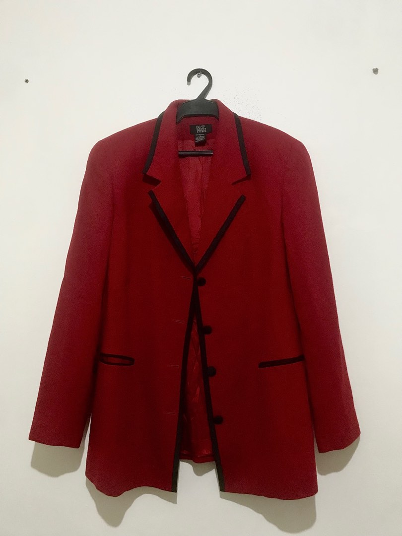 Red Blazers Coat Formal Attire, Women's Fashion, Coats, Jackets and ...