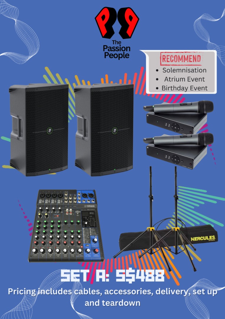 [Rent] Sound System with Setup & Tear-down, Lifestyle Services, Event ...