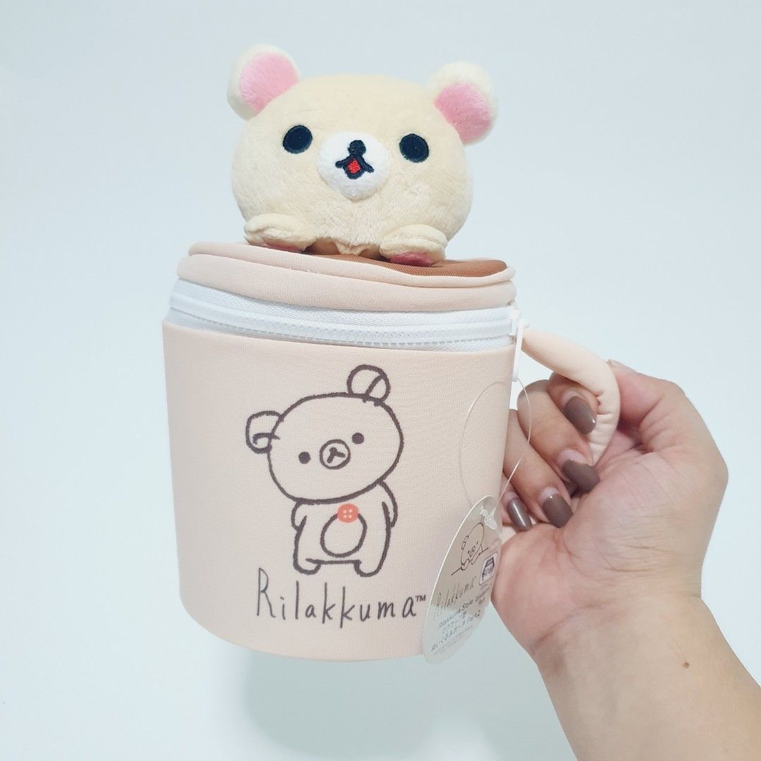 Rilakkuma Style Korilakkuma Mug Cup Plush Pouch, Hobbies & Toys ...
