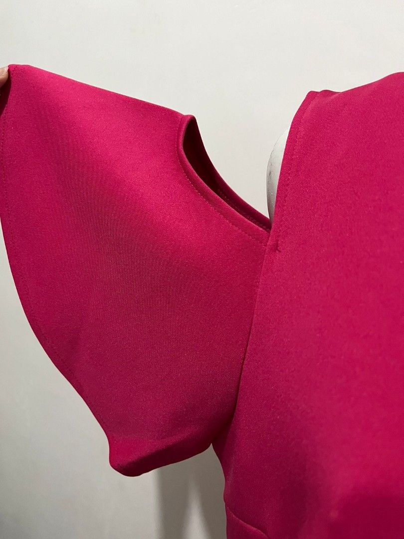 Sabrina pink dress, Fesyen Wanita, Pakaian Wanita, Gaun & Rok di Carousell