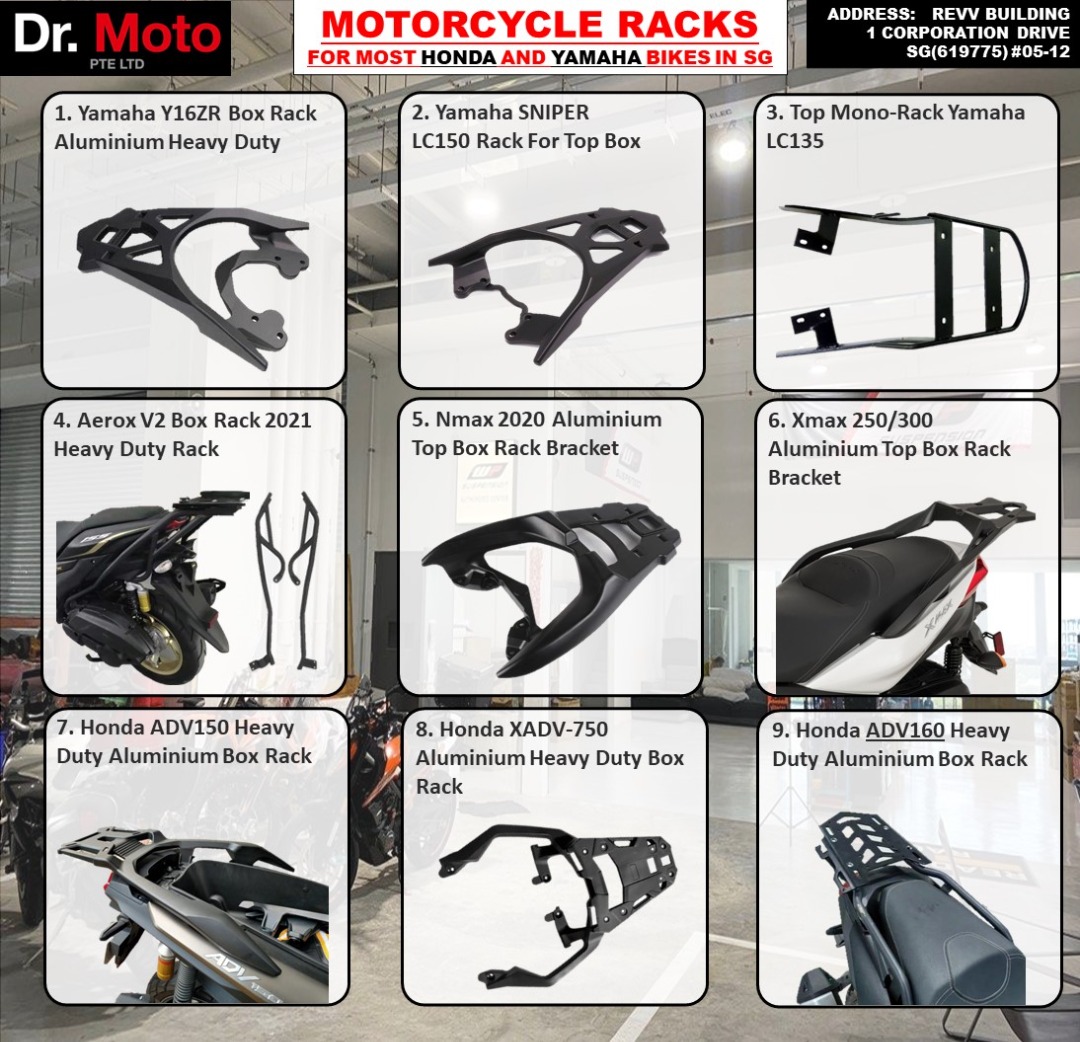 MOTORCYCLE RACK for Box metal plastic [HONDA, YAMAHA, KTM] ADV , XMAX ...