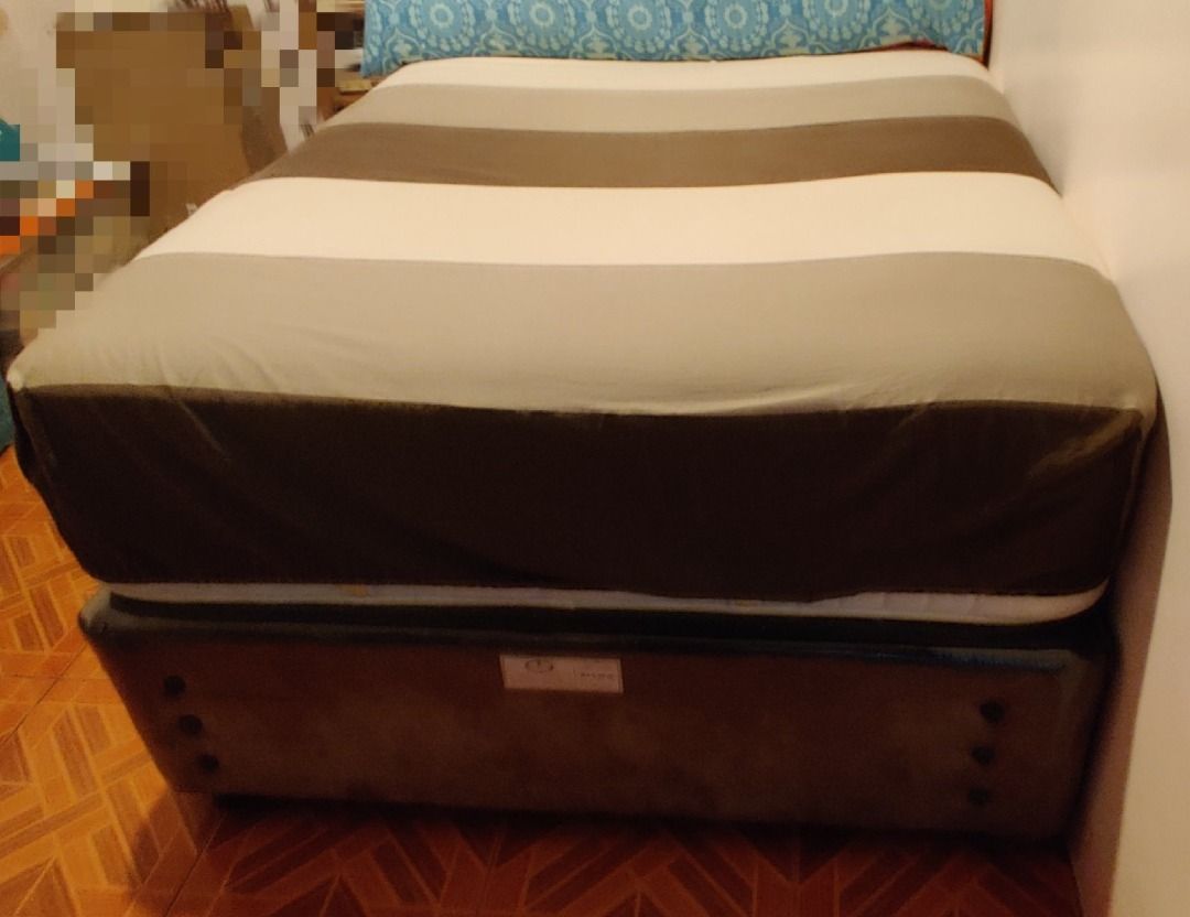 Salem boxbed base with 2 drawers and headboard, Furniture & Home Living, Furniture, Bed Frames ...