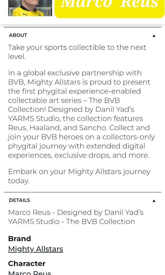 Scarce Rare Classic Footballer Marco Reus Special Figurine, Hobbies ...