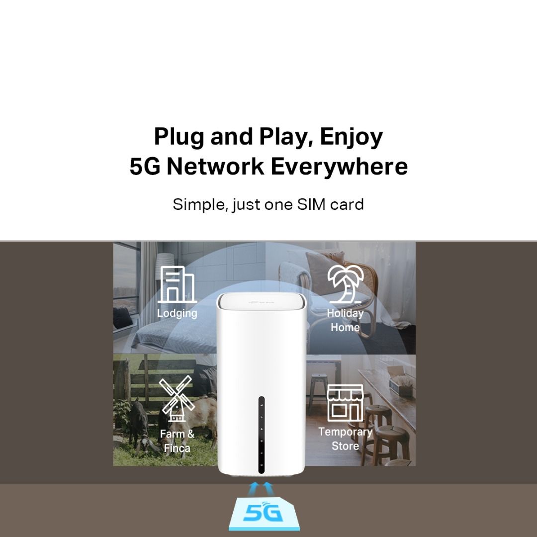 TP Link NX510V 5G AX3000 Wi-Fi 6 Telephony Router Dual-Band Wi-Fi 6 ...