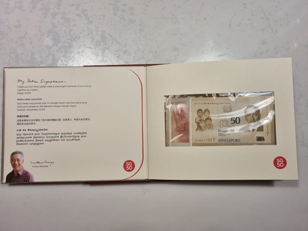 SG50 Commemorative Notes with Folder, Hobbies & Toys, Memorabilia ...