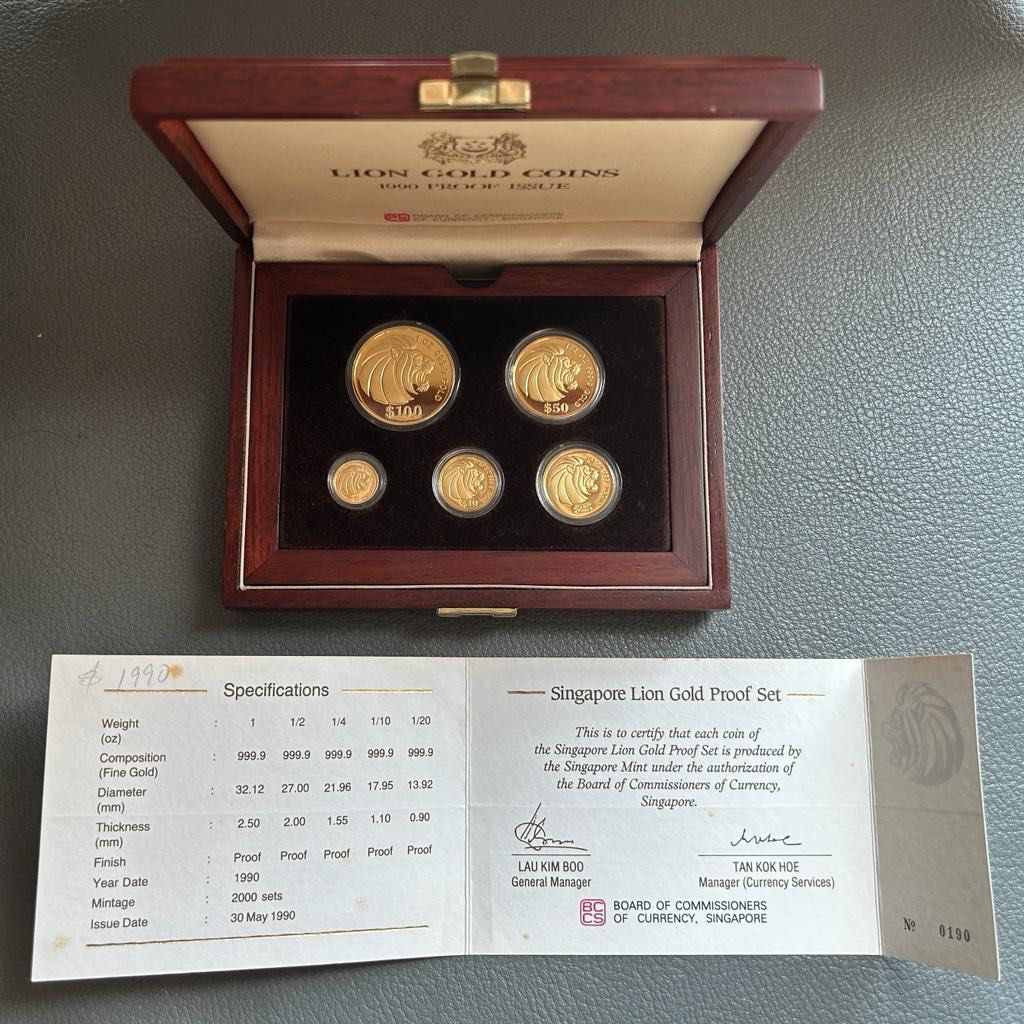 Singapore 999.9 Gold coin set, Hobbies & Toys, Memorabilia ...