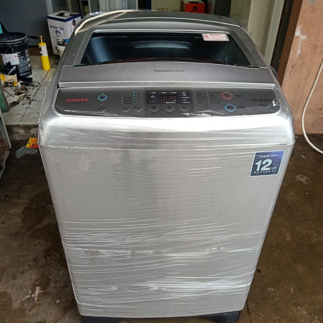 singer dynamic inverter washing machine fully automatic 17kg.tiptop ...
