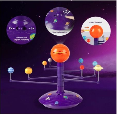 Solar System Model Kit Planetarium Projector Children LED Light Kid ...