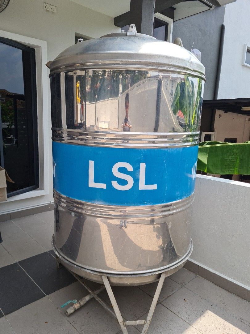 Stainless steel water tank LSL brand 1250 liter with stand, Furniture ...