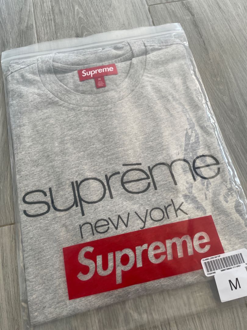 Supreme New York logo tee - FW23, 男裝, 上身及套裝, T-shirt、恤衫、有領衫 - Carousell