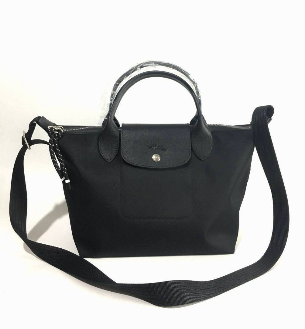 Tas LONGCHAMP Le Pliage Energy Small Top Handle Canvas Black, Barang ...