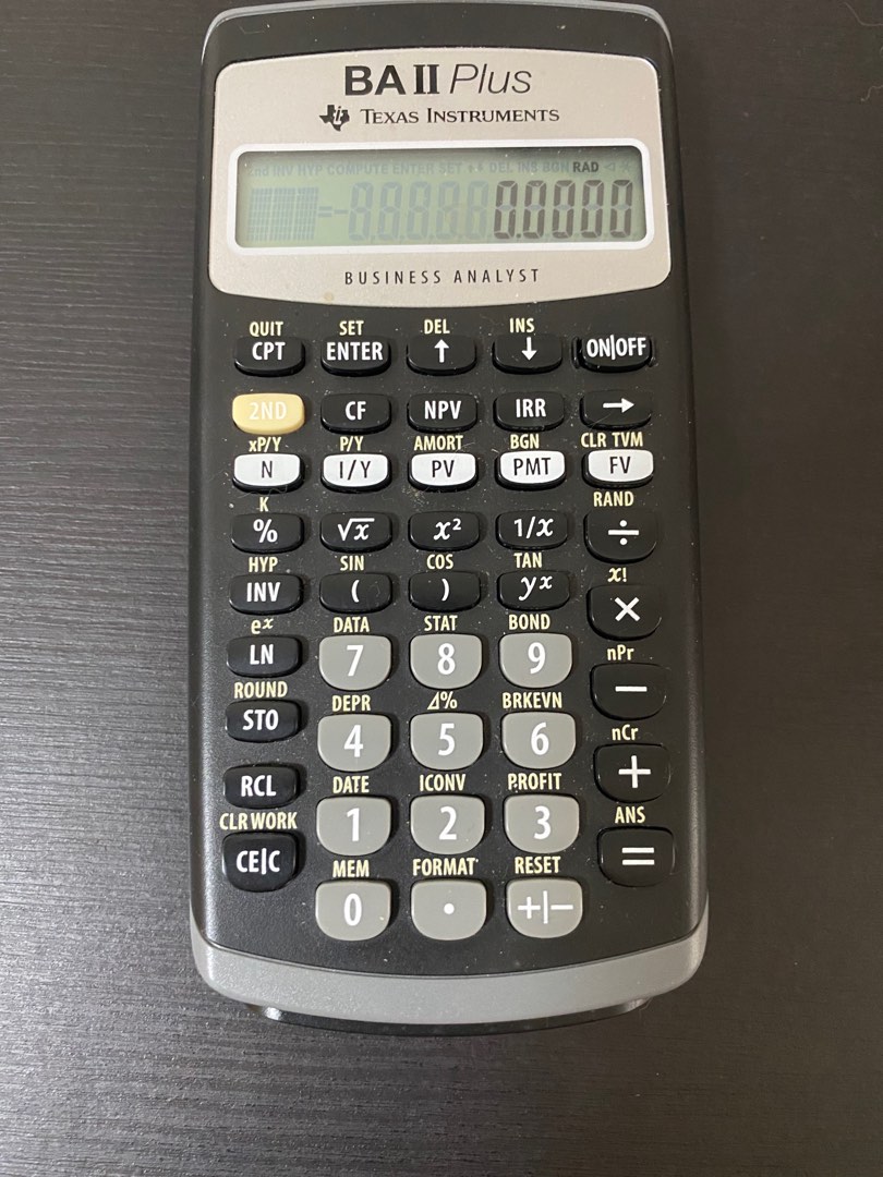 Texas Instruments BAii plus, 電腦＆科技, 商務用科技產品 - Carousell