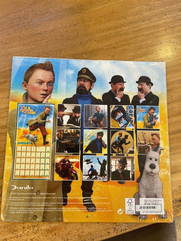 TINTIN 2012 Calendar-still in original wrap!, Hobbies & Toys ...