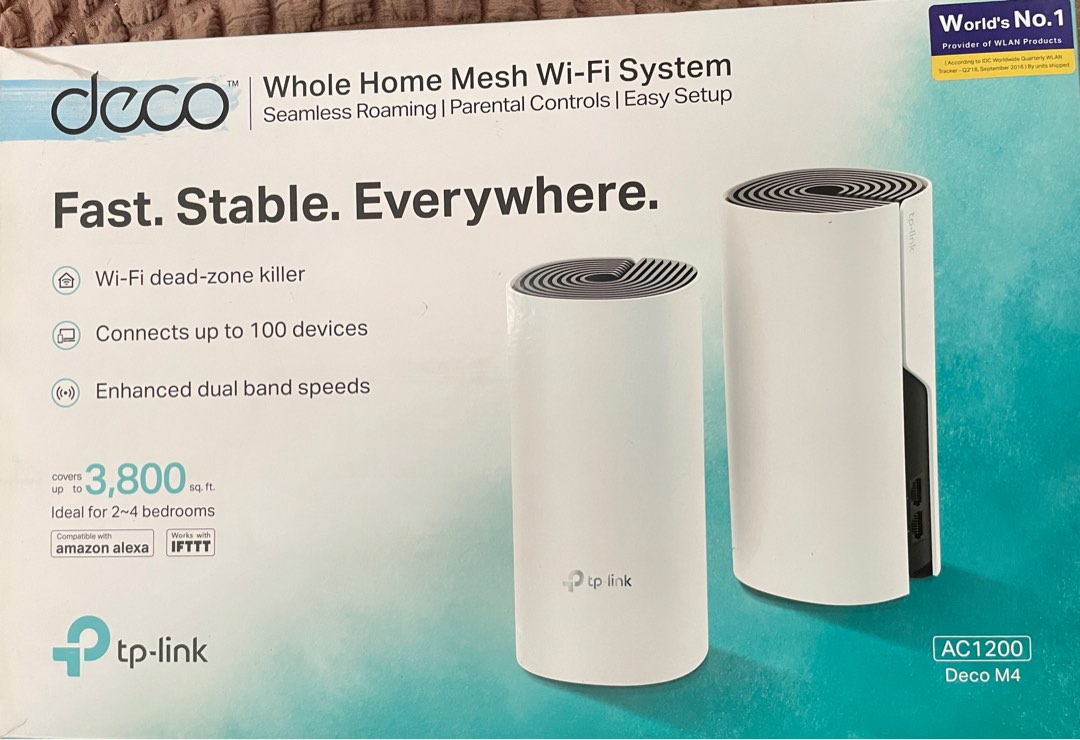 TP-Link Deco M4 whole house Mesh Wi-fi system AC1200, Computers & Tech ...