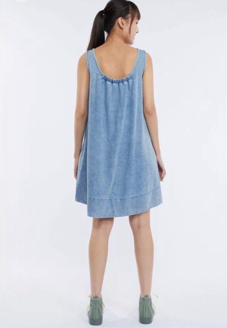 TRT concept denim dress, Women's Fashion, Dresses & Sets, Dresses on ...