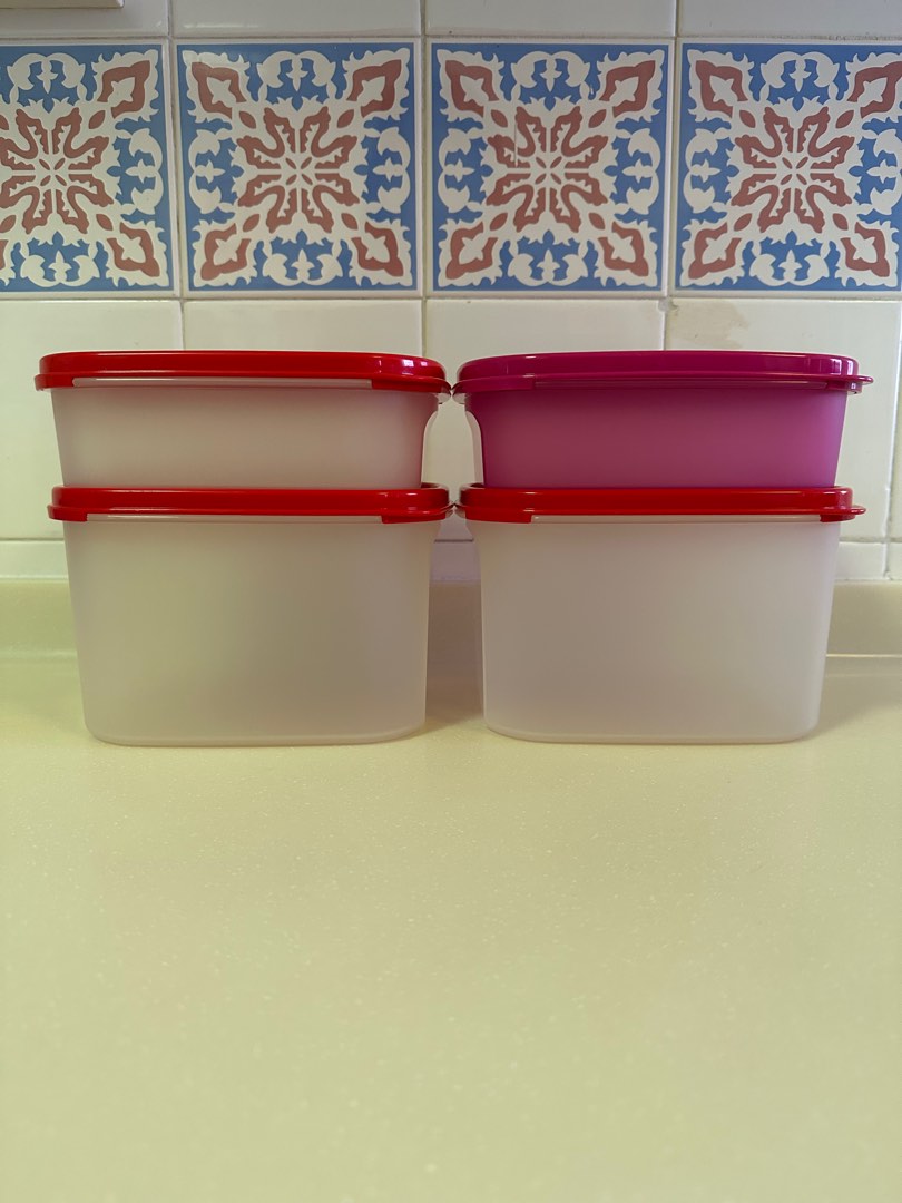 Tupperware Modular Mates Mini Rectangular Set (4), Furniture & Home ...