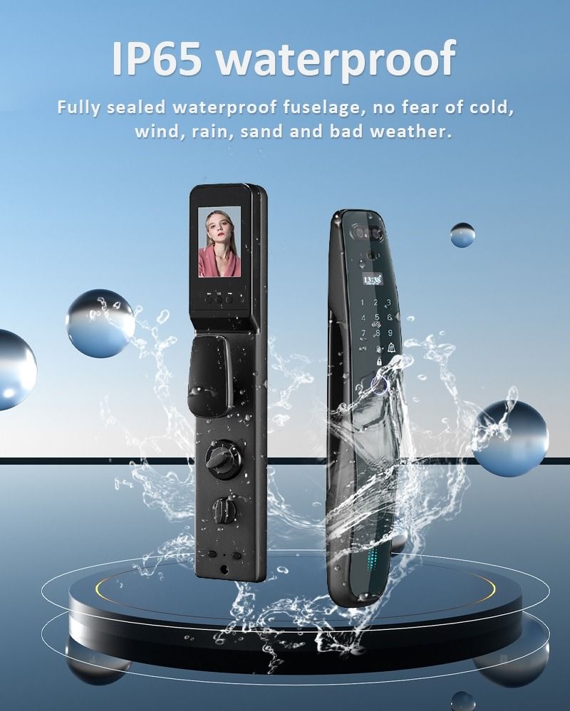 TUYA Smartlock Fingerprint Door Lock with Intercom Facial recognition and Doorbell feature ...