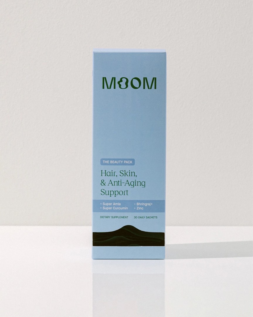 TWO PACK 60 SACHETS MOOM THE BEAUTY PACK: HAIR, SKIN & ANTI AGING ...