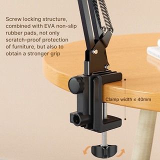ULANZI T2 Metal Tablet Phone Holder Clip Desktop Table Clamp Mount ...