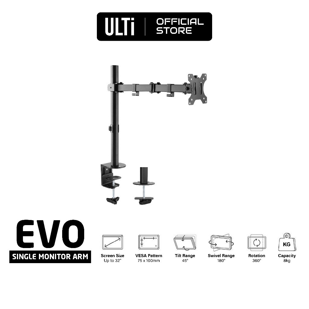 ULTi Evo Monitor Arm Desk Mount Stand, Computers & Tech, Parts ...