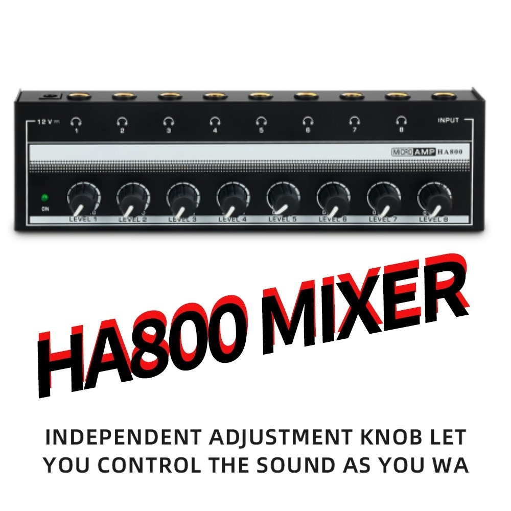 Ultra-Compact 8 Channel Headphone Audio HA800 Stereo Amp Microamp ...