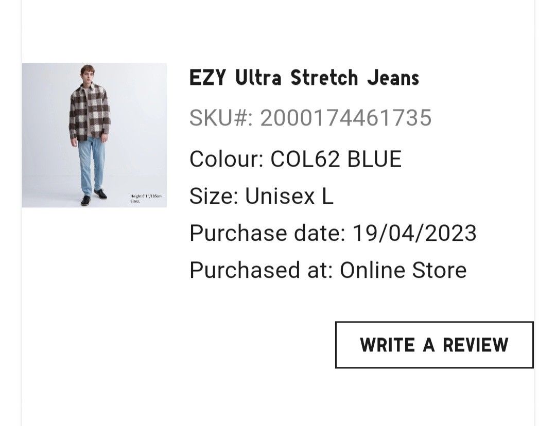 Uniqlo Ezy Jeans Light Blue, Men's Fashion, Bottoms, Jeans on Carousell