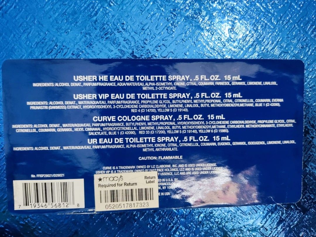 Usher He, Usher VIP , Curve Cologne, Ur Eau De Toilette Travel Set ...