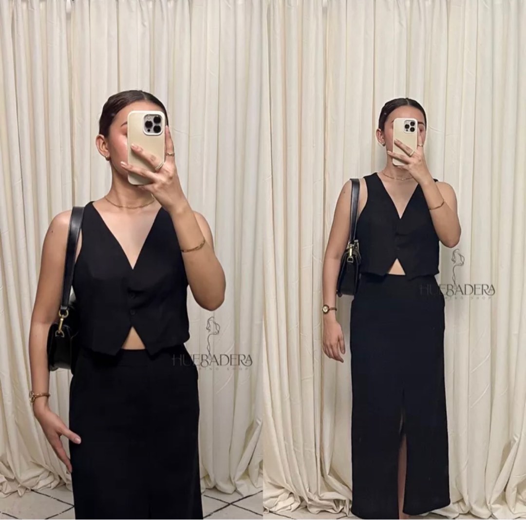 Vest and Maxi Skirt Coords, Women's Fashion, Dresses & Sets, Sets or ...