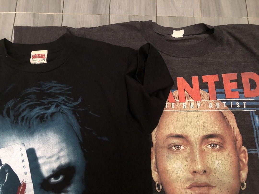 VINTAGE EMINEM WANTED RAP ARTIST FADED EURO TAG, Men's Fashion, Tops ...