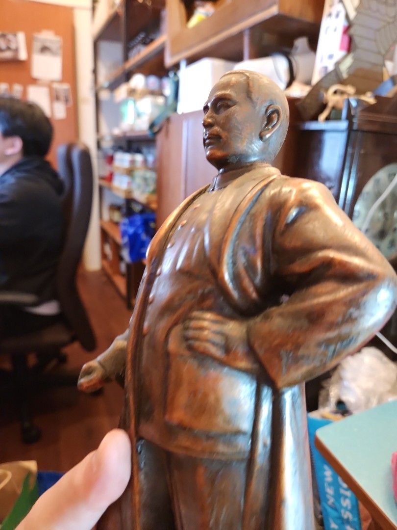 Vintage Metal Sun Yet Sen Statue, Furniture & Home Living, Home Decor ...