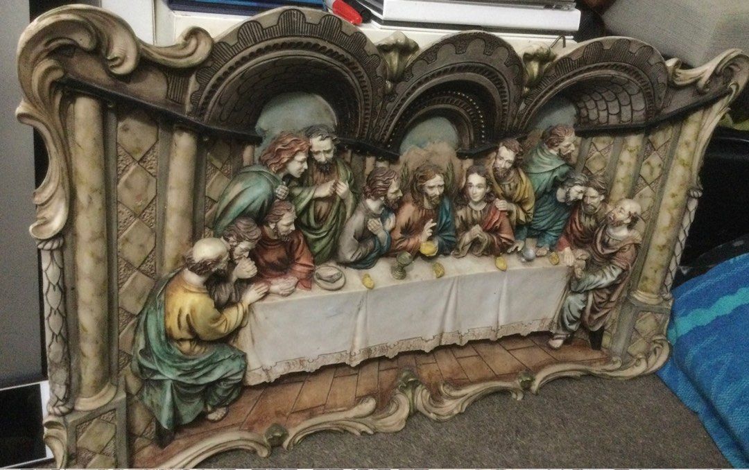 Large Wall Plate Plaque of The Last Supper Jesus Christ Statue 3D by ...