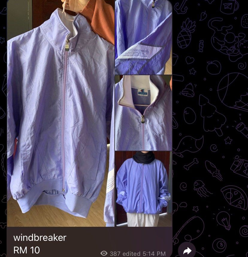 windbreaker, Women's Fashion, Activewear on Carousell