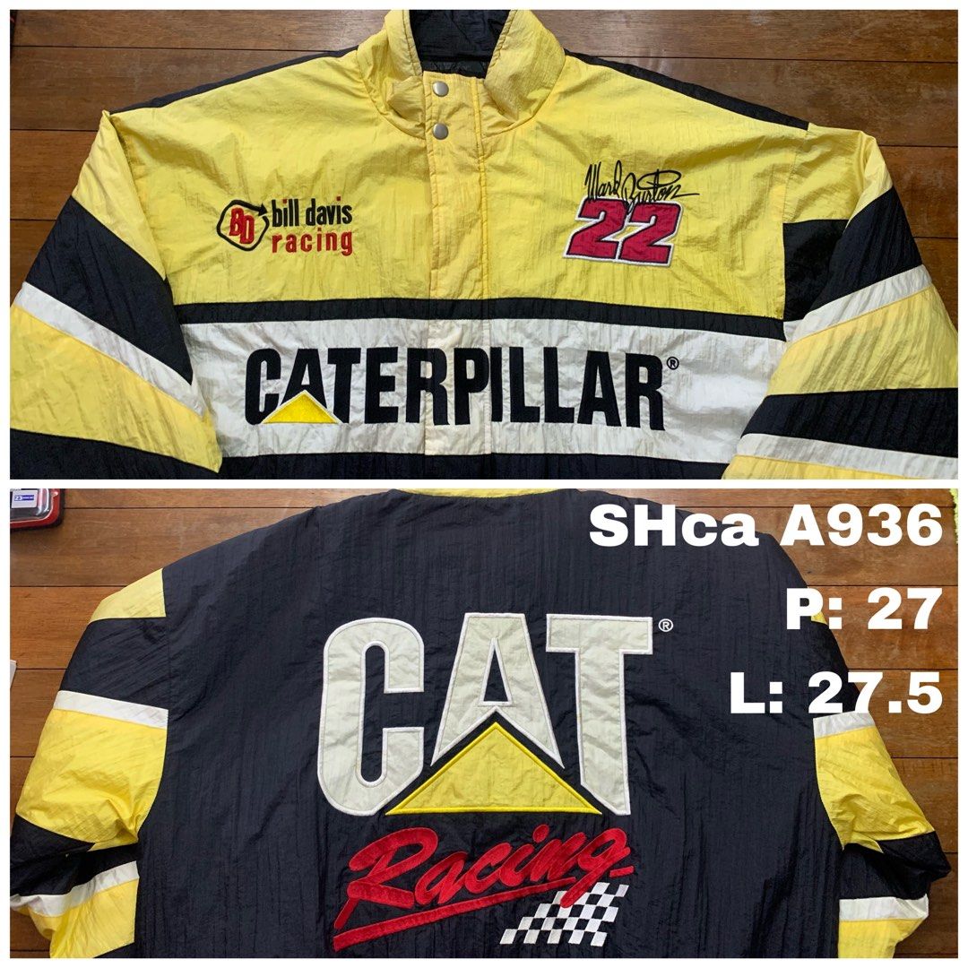 (X) VTG Nascar Ward Burton Caterpillar Racing Jacket, Men's Fashion ...
