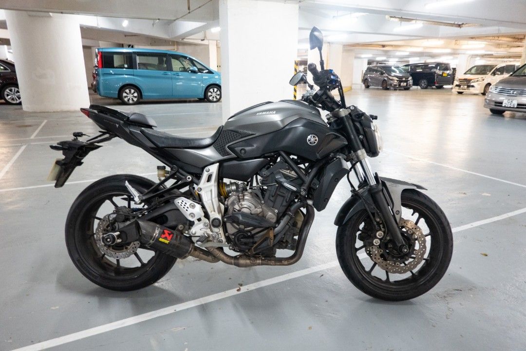 Yamaha MT07 MT-07 ABS All black 全黑色， 型仔 2字牌簿 泊有蓋， 少渣假日車 11個月牌費 約30xxx ...