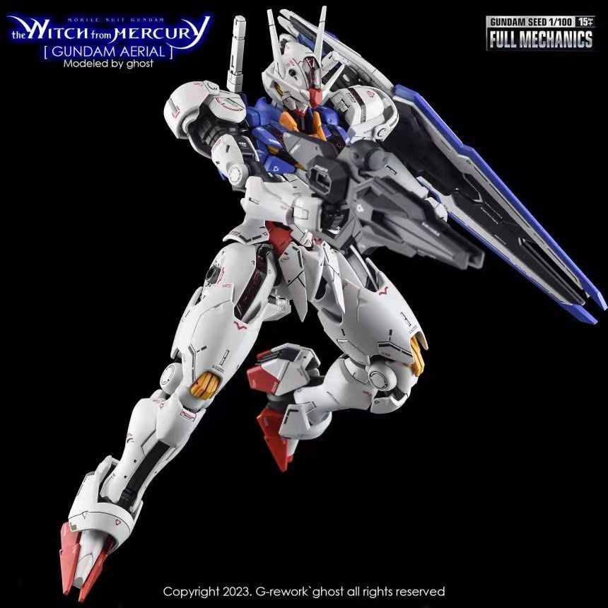 [Yan] FM Aerial Gundam (G Rework Ver.) Ghost Custom Fluorescent ...