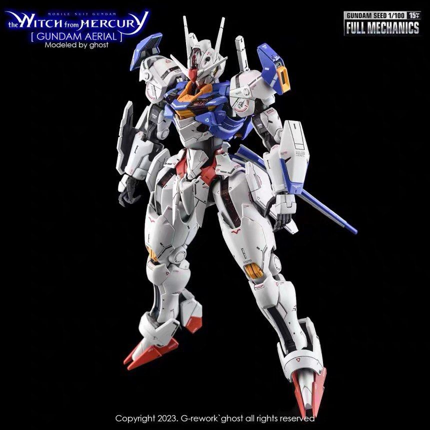 [Yan] FM Aerial Gundam (G Rework Ver.) Ghost Custom Fluorescent ...