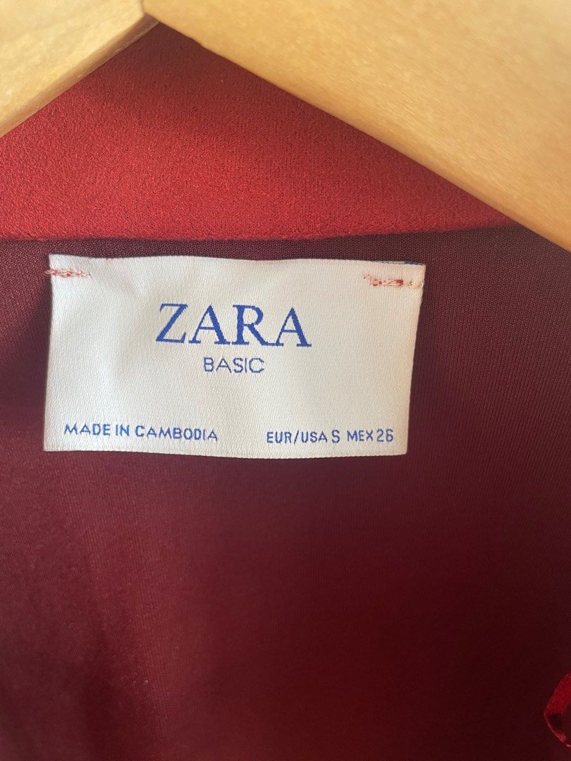 Zara red coat, Women's Fashion, Coats, Jackets and Outerwear on Carousell