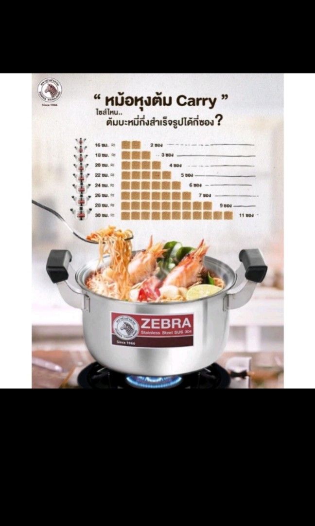 Zebra Carry Sauce Pot 26cm, Furniture & Home Living, Kitchenware ...