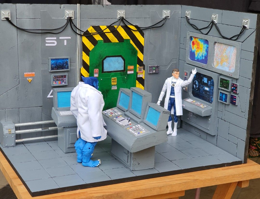 1/12 Laboratory Lab Science Sci Fi Base Diorama suitable for action figures like Marvel Legends ...