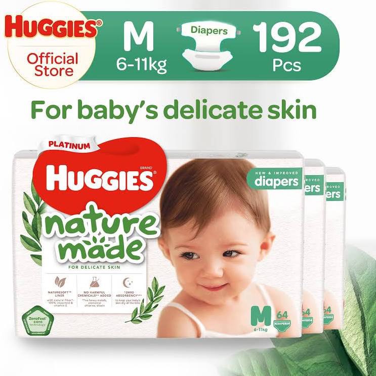 1 Carton $45! Huggies M size Taped, Babies & Kids, Bathing & Changing ...