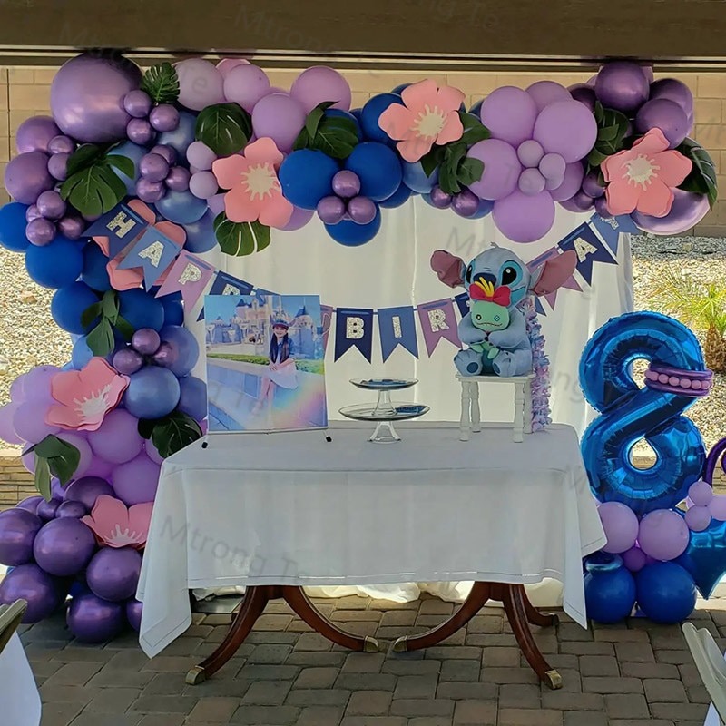 1set Lilo Stitch Arch Kit Garland Foil Helium Balloon Baby Shower ...