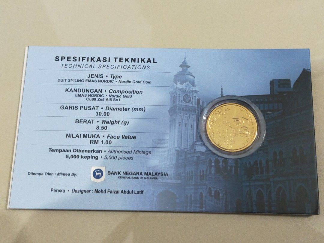 2022 Coin card Kuala Lumpur 50th anniversary of declaration first metropolis sambutan ulang ...